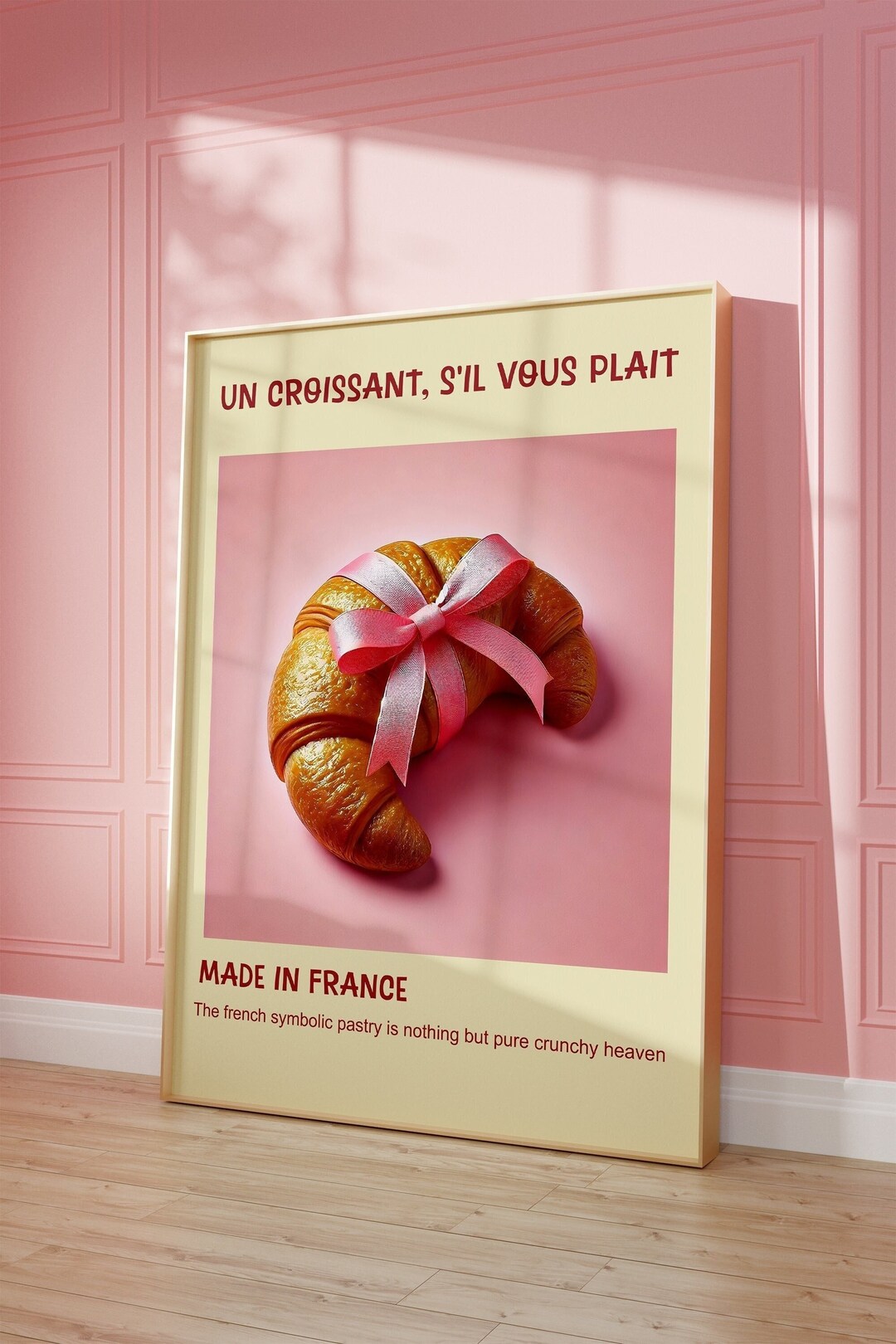 Croissant Print, Croissant Poster, French Croissant Digital Print ...