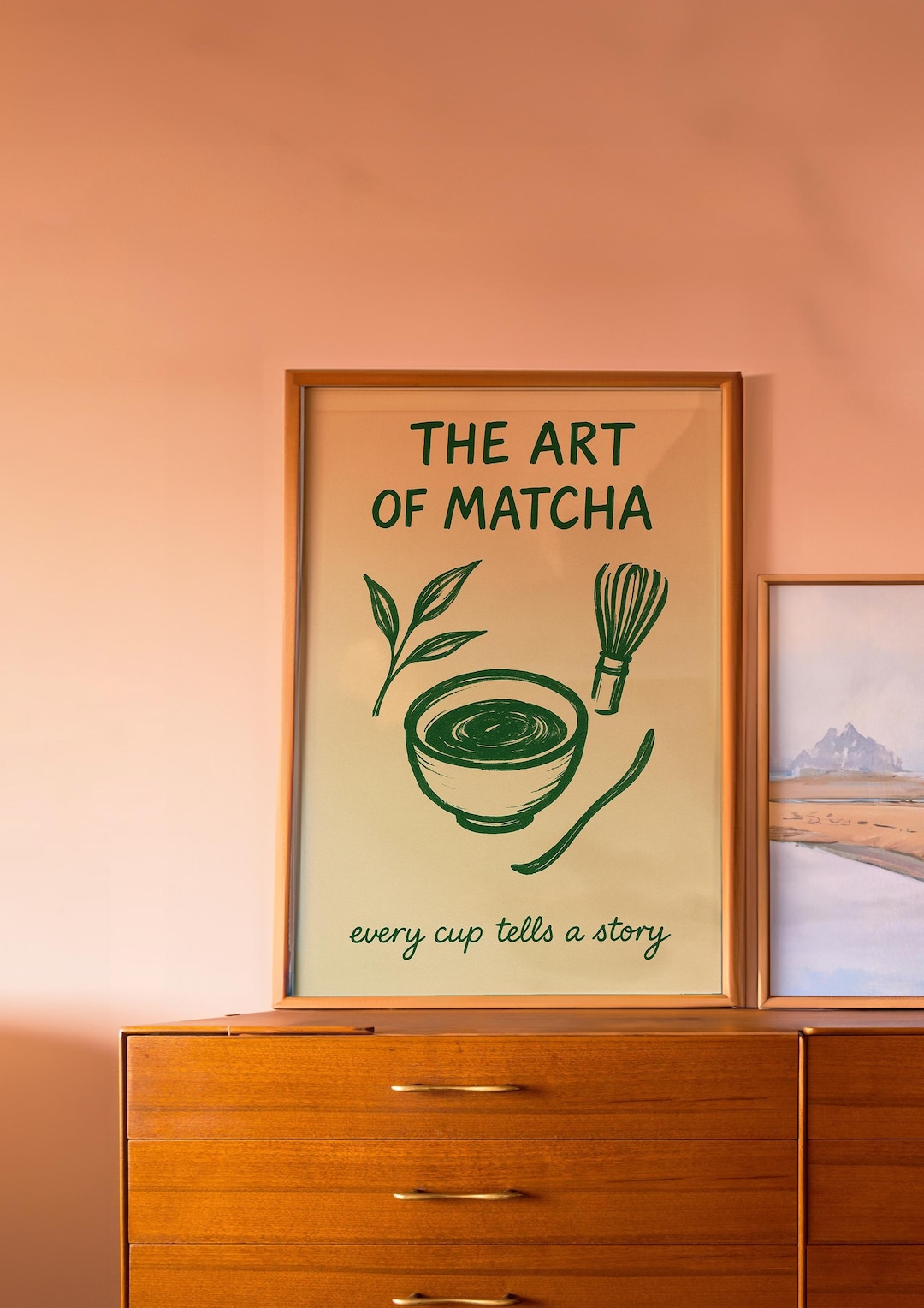 Matcha Art Print, Matcha Latte Art Print, Matcha Latte Poster, Japanese ...