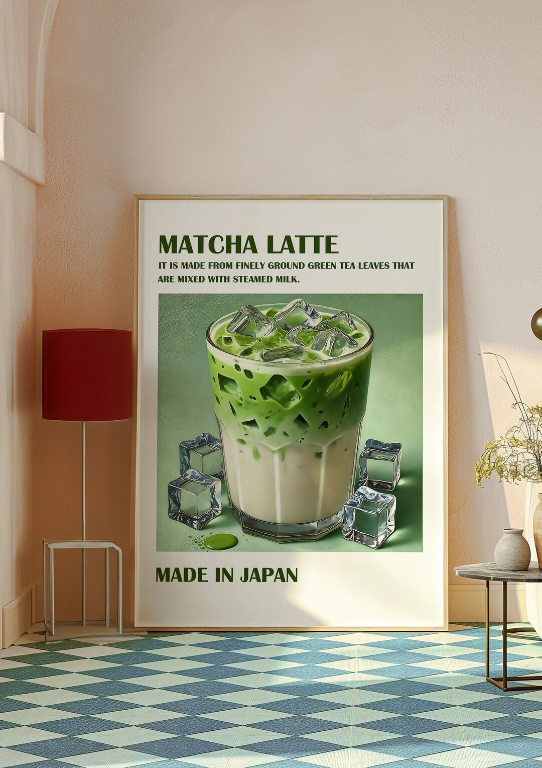 Matcha Print, Matcha Latte Art Print, Matcha Latte Poster, Japanese Tea ...