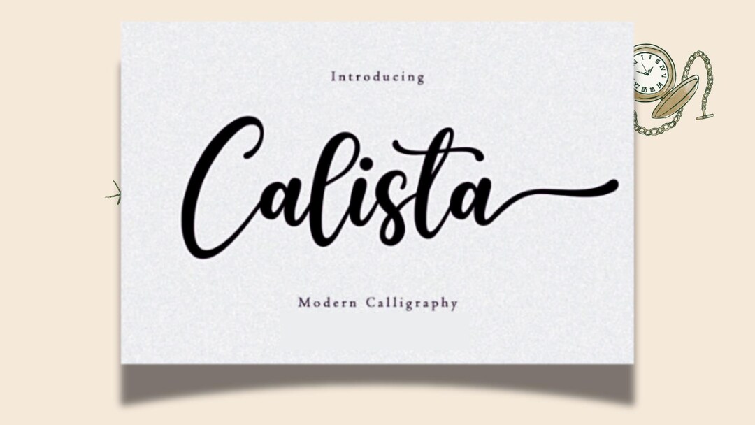 Calista Font, Font With Tails, Display Font, Calligraphy Font ...
