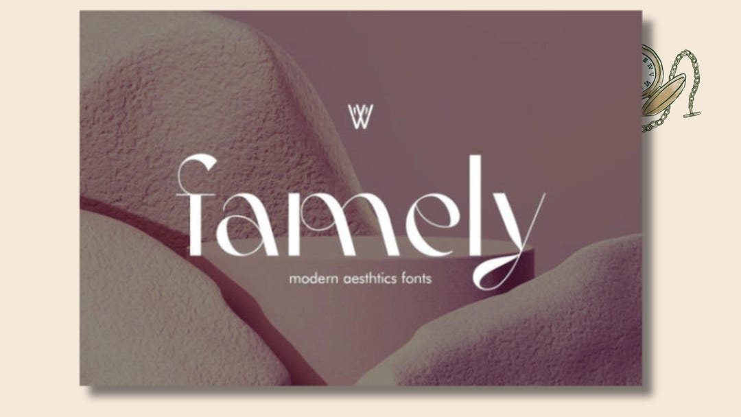 Famely Font, Swirly Font, Display Font, Signature Font, Modern Playful ...