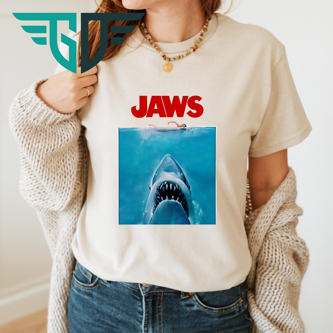 Jaws Ocean Horror T-shirt, Jaws Movie Tee, Shark Attack Shirt, Jaws ...