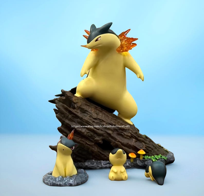 Typhlosion + Quilava + Cyndaquil Figure / 13 Cm · 5.1 Inches / POKEMON ...