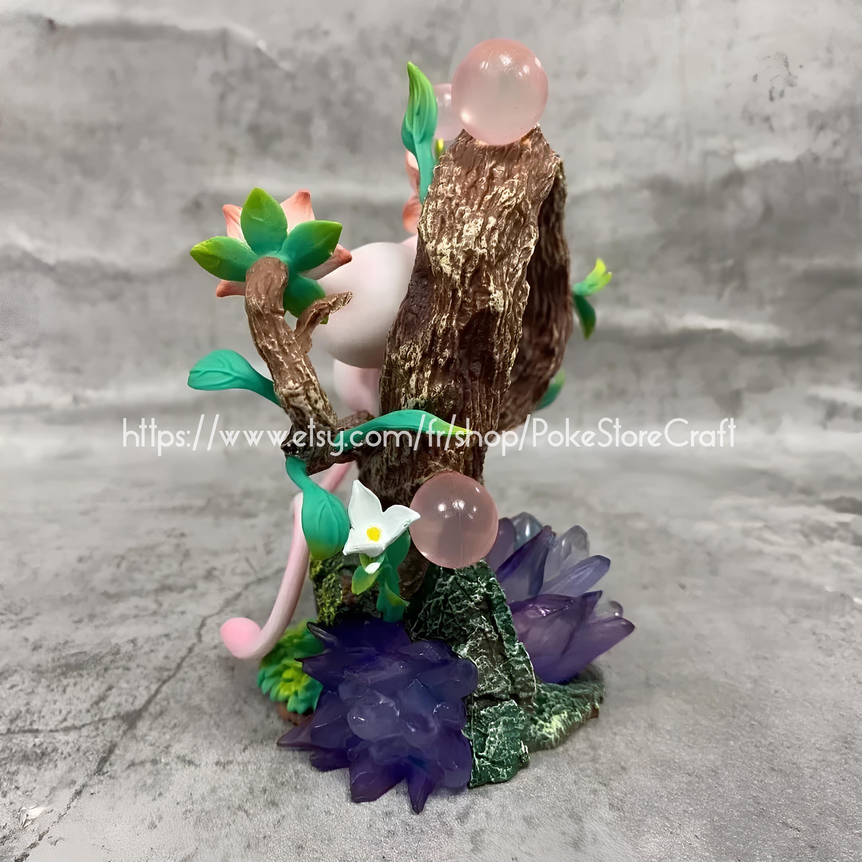 MEW / FIGURE 15 Cm of Mew / Asleep on Its Tree / Psychic Type / POKEMON ...