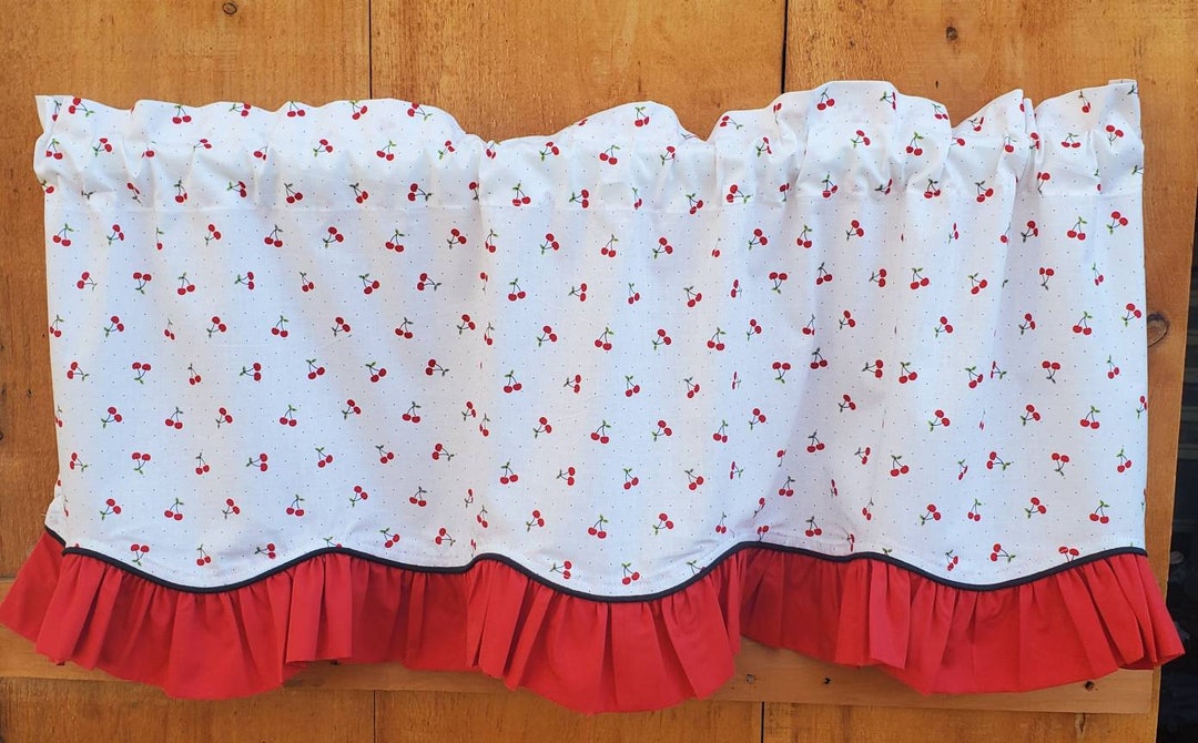 Cheery Cherry Valances FREE SHIPPING - Etsy