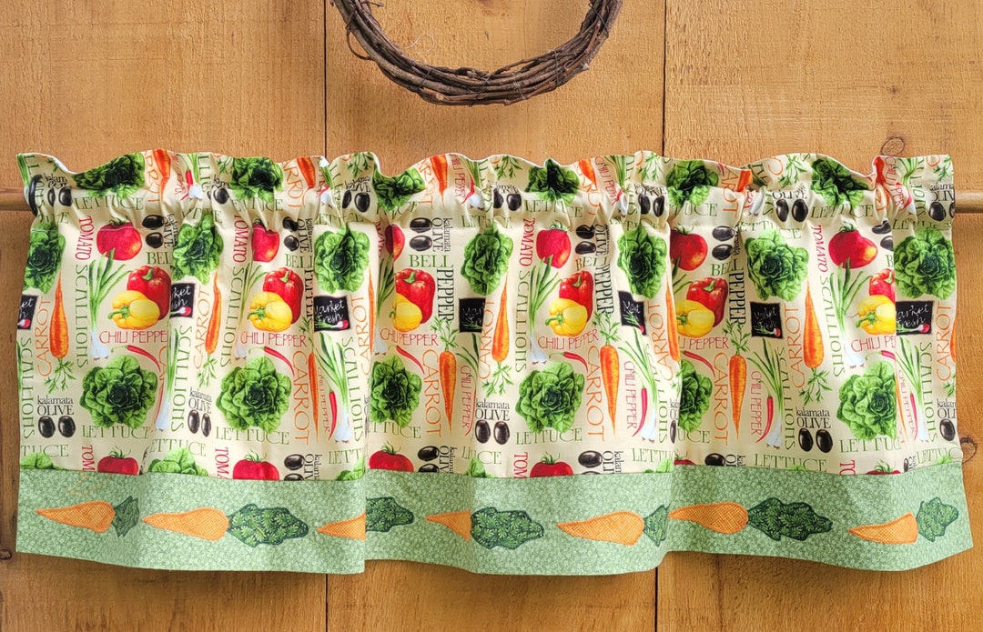 Very Veggie Valance With Applique' Carrots FREE SHIPPING - Etsy