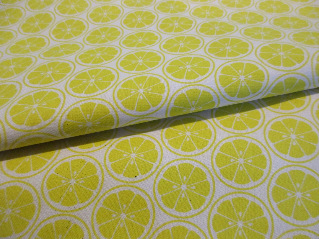 Lemon Slices on White Quilter's Showcase Cotton Fabric BTY Yellow - Etsy
