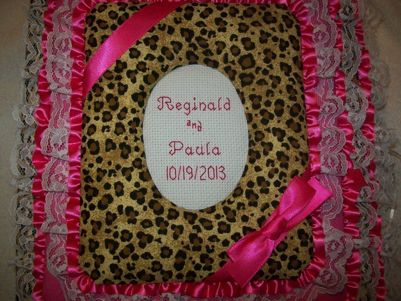 LEOPARD Custom Personalized Fabric Photo Album / Scrapbook - Etsy