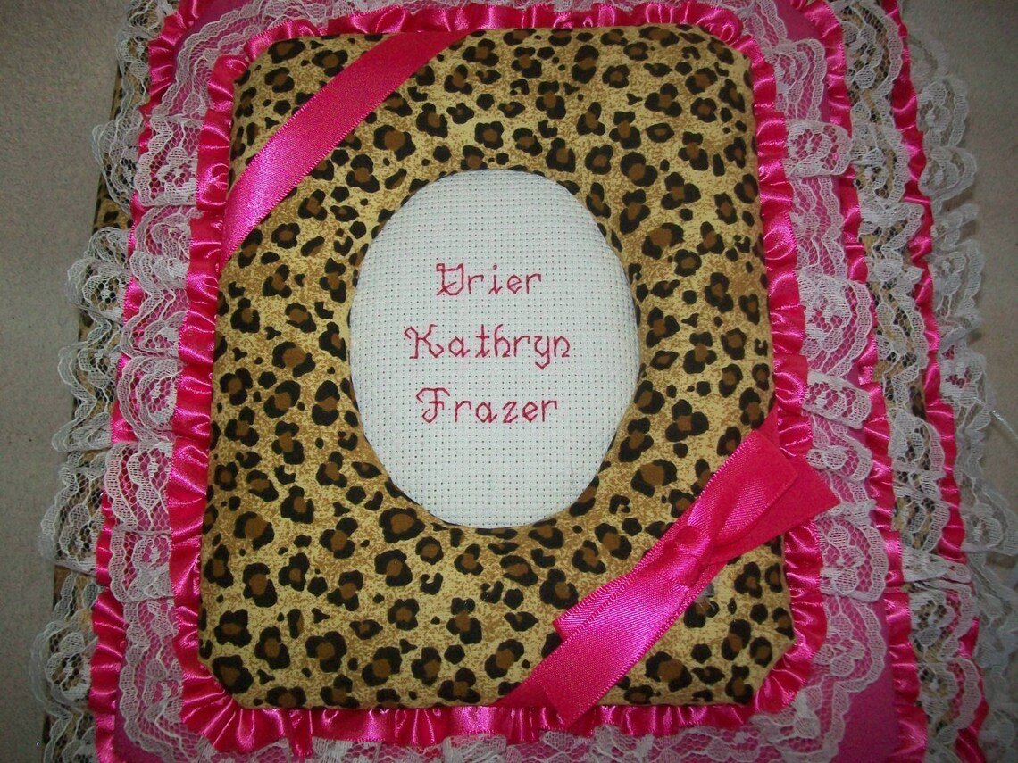 LEOPARD Custom Personalized Fabric Photo Album / Scrapbook - Etsy