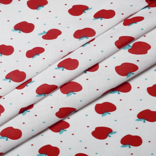 Red Apple Fabric - Etsy