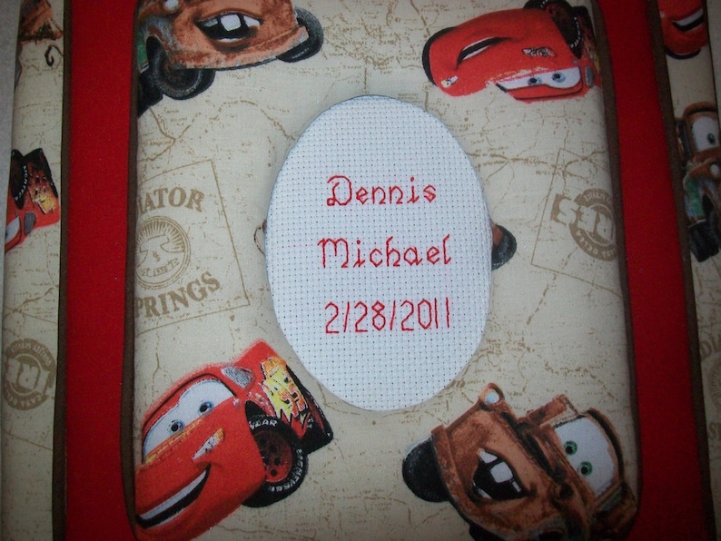 CARS Custom Personalized Fabric Photo Album / Scrapbook Brag Book ...