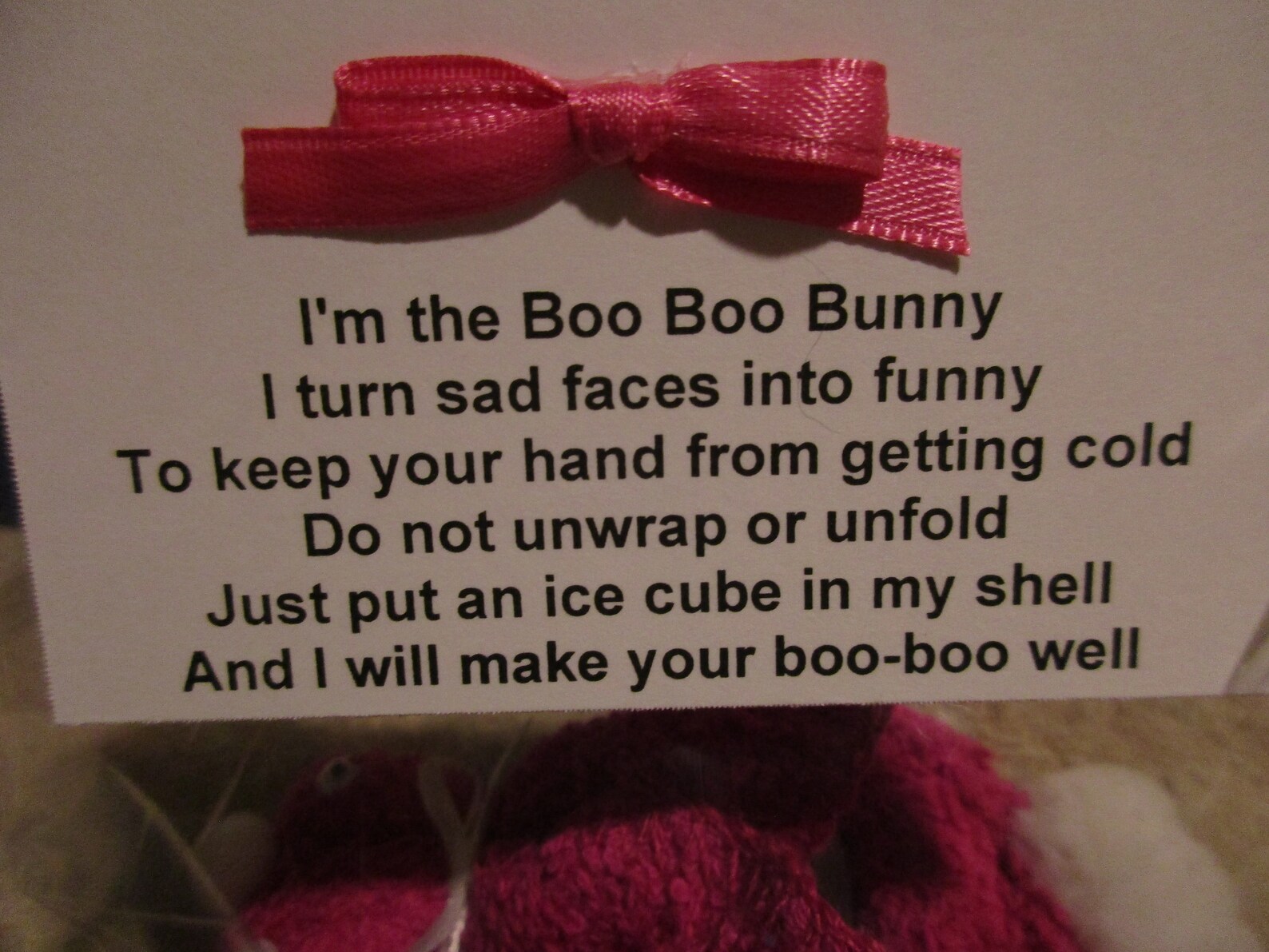 WASHCLOTH BUNNY for Little Boo-boos With Poem and Reusable Ice - Etsy