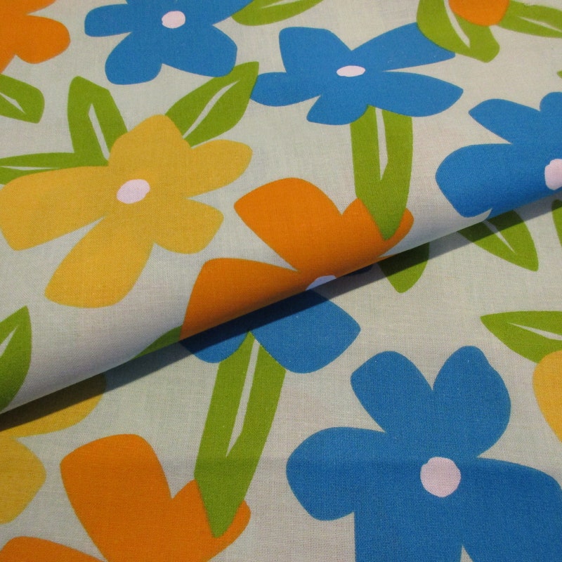 Large Floral Fabric - Etsy