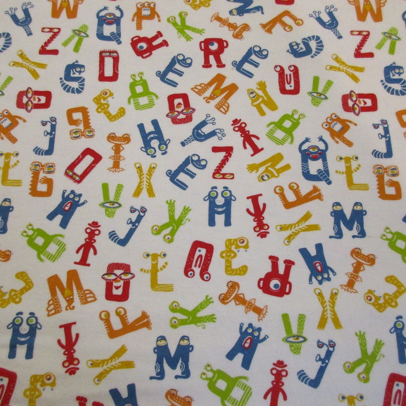 Alphabet Fabric - Etsy