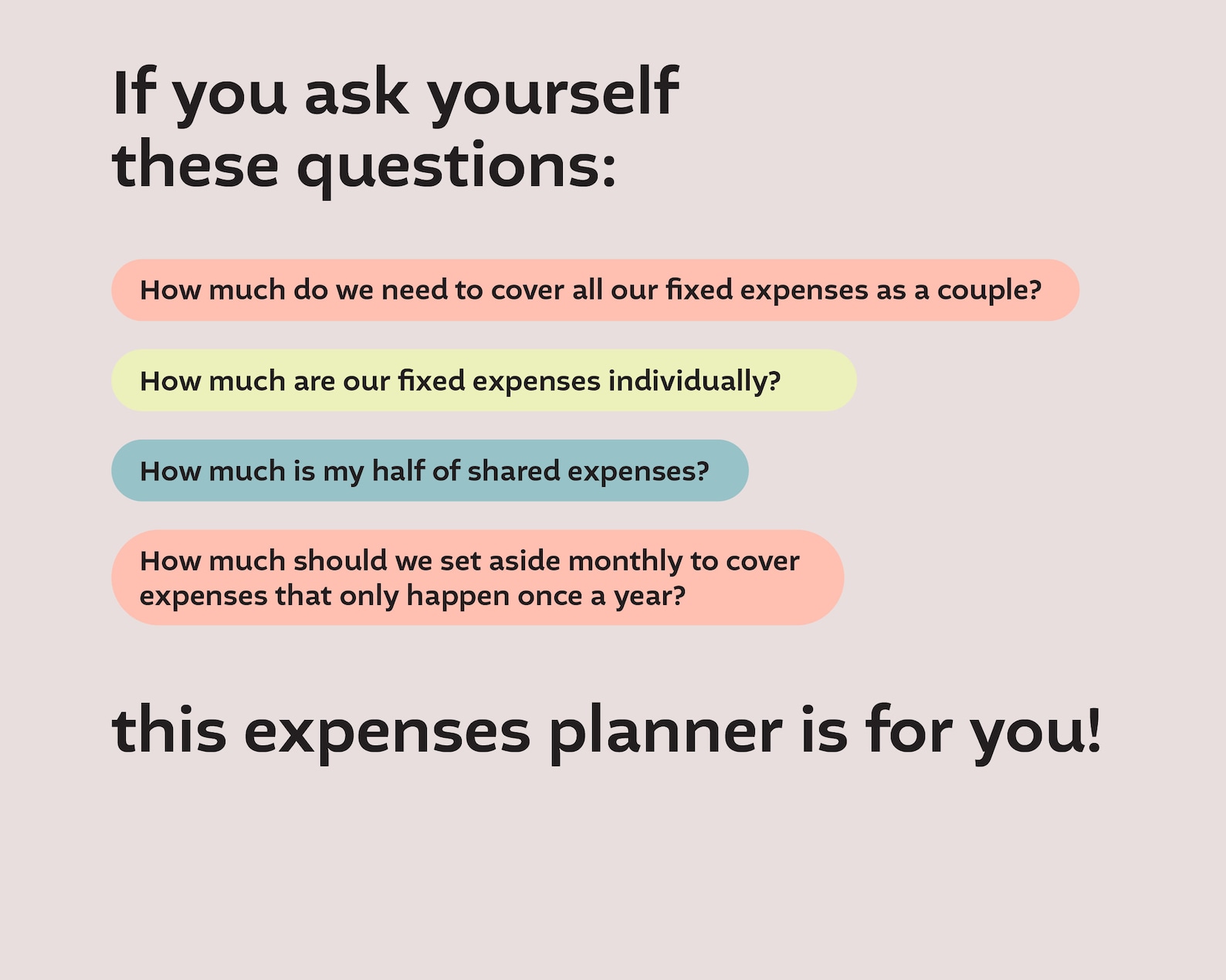 Fixed Monthly and Annual Expenses Planner for Couples - Google Sheets ...