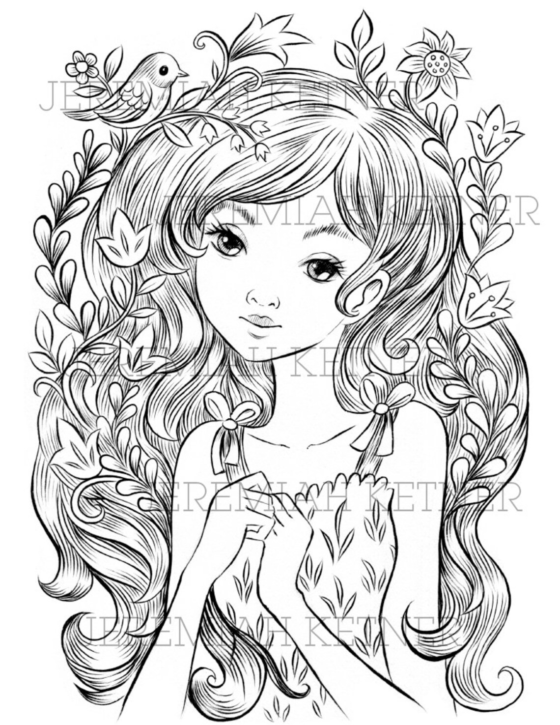 Flora Coloring Page - Etsy