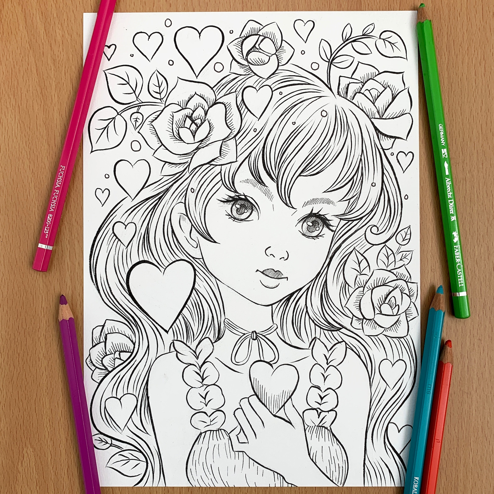 Love for You Coloring Page Jeremiah Ketner | Etsy