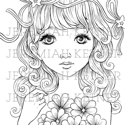 Flora Coloring Page - Etsy