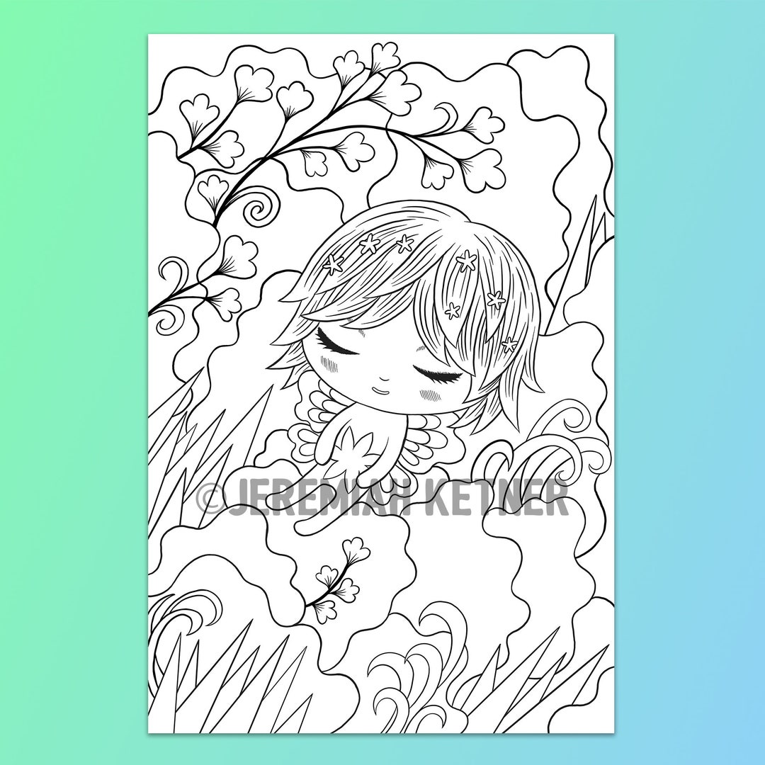 Lazy Afternoon - Coloring Page - Etsy
