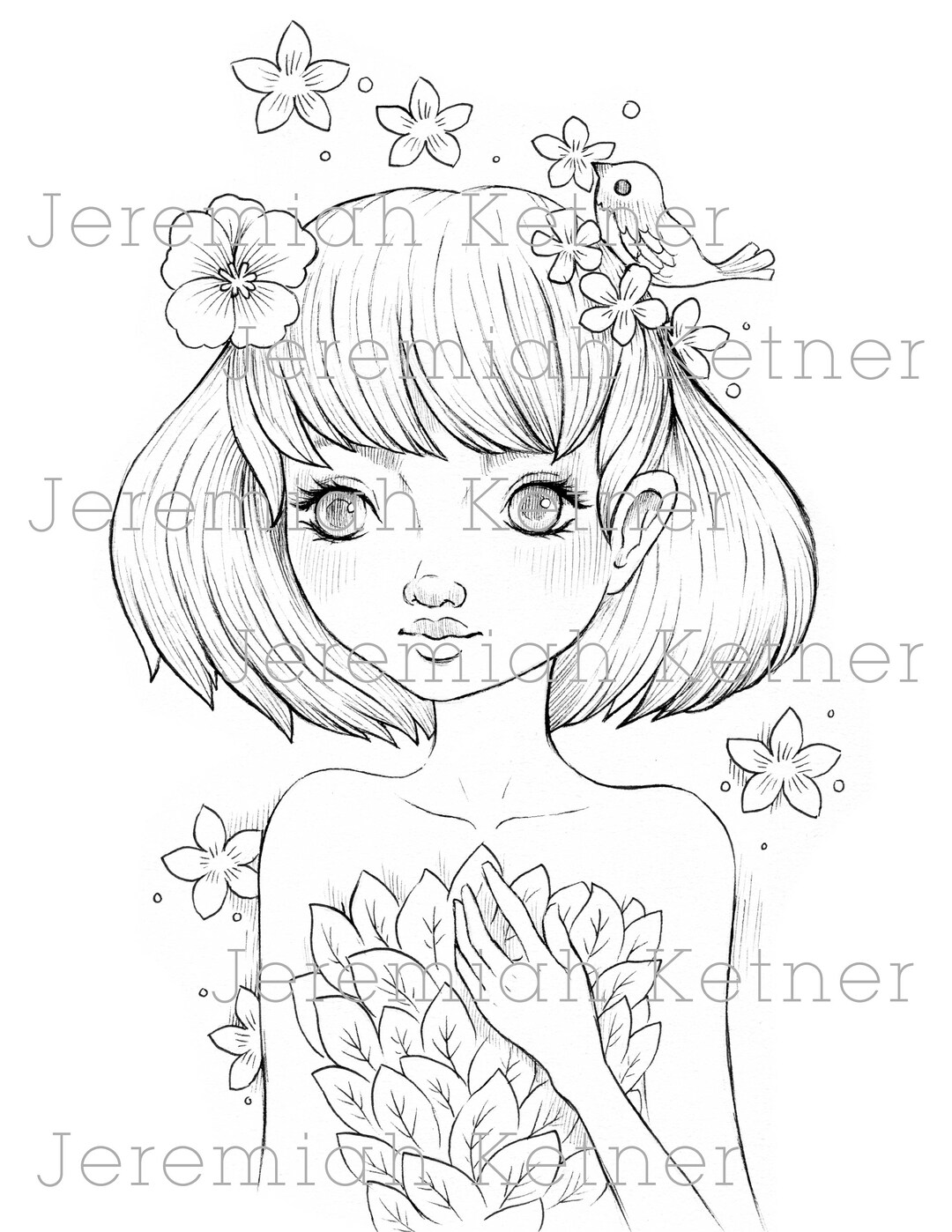 Flutter Coloring Page - Etsy