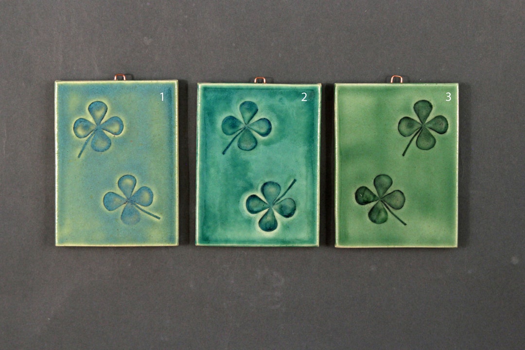 3"x4" Four Leaf Clover Ceramic Tile - Etsy