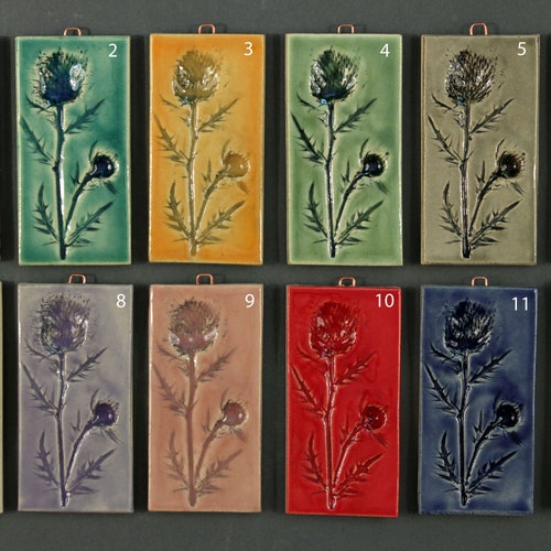 5x8 Thistle Ceramic Tile - Etsy