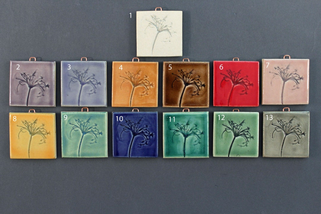 2"x2" Queen Anne's Lace Ceramic Tile - Etsy