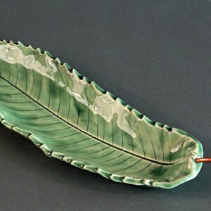 American Chestnut Leaf-ceramic Dish - Etsy