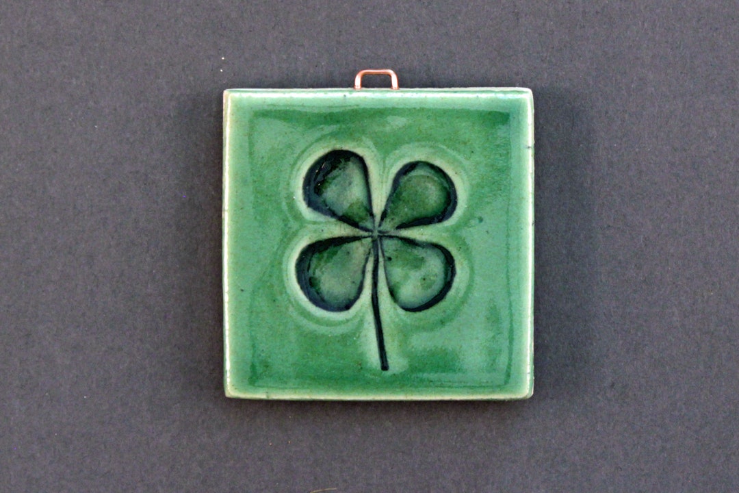 2"x2" Ceramic 4 Leaf Clover Tile - Etsy