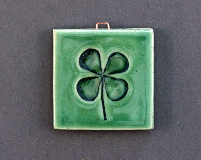 2x2 Ceramic 4 Leaf Clover Tile - Etsy