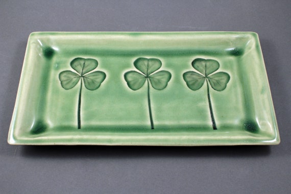 Shamrock Platter Small Ceramic Serving Platter - Etsy