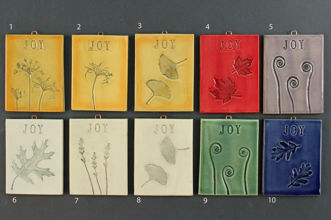 3"x4" Ceramic Word Tile-joy - Etsy