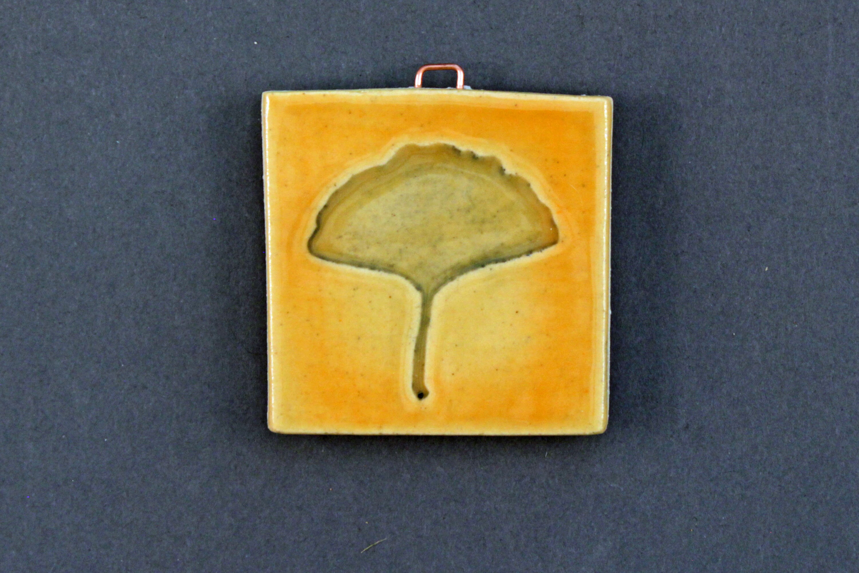 2"x2" Ginkgo Leaf Tile - Etsy