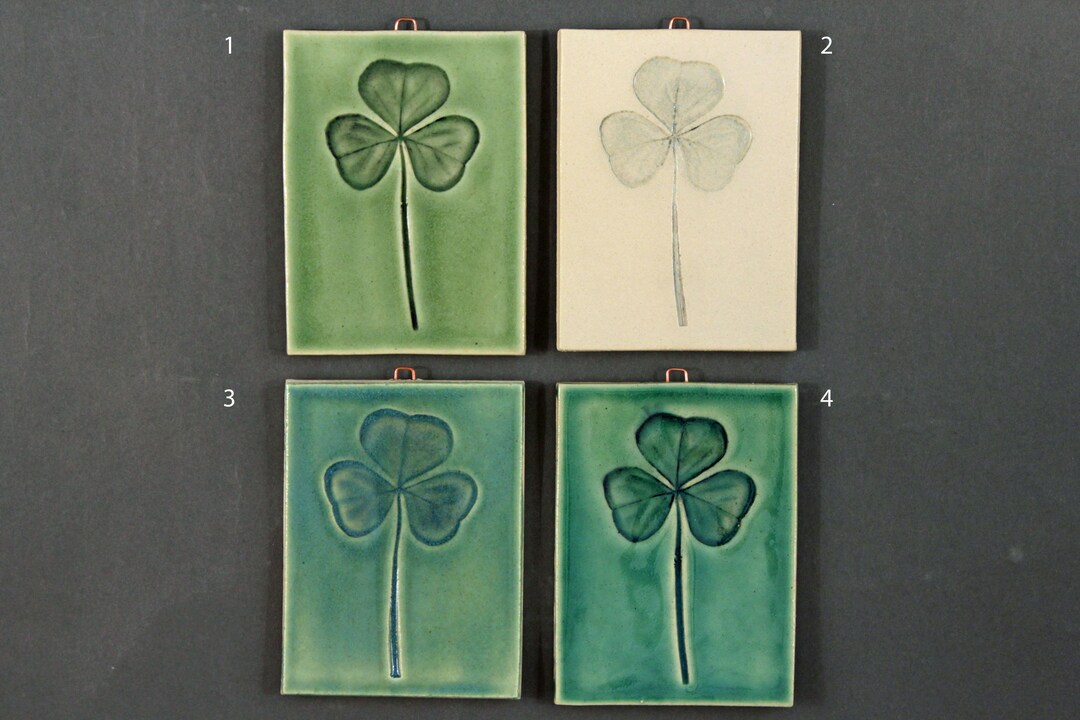 Ceramic 3"x4" Shamrock Hanging Tile - Etsy