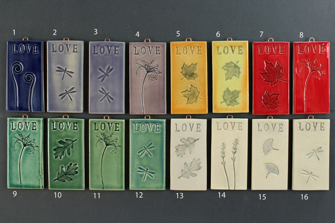 2"x4" Love Tiles Assorted Designs Word Tiles - Etsy