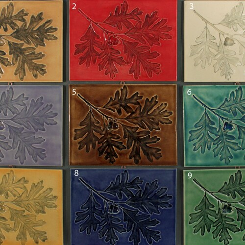 6x8 Ceramic Tile-oak Branch - Etsy