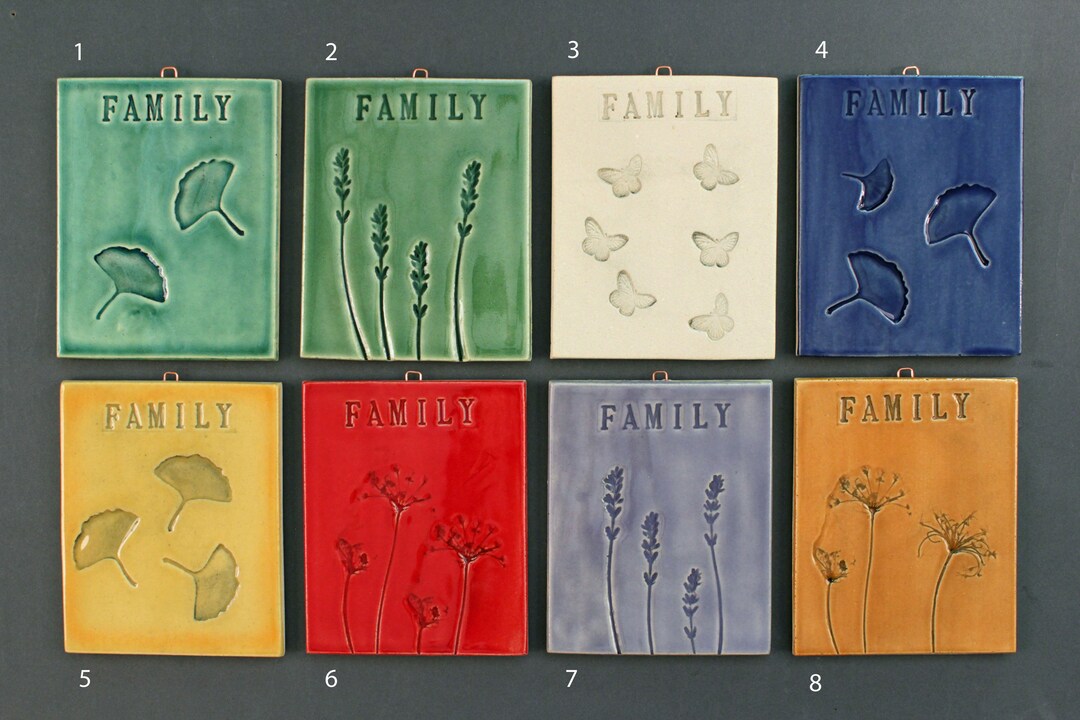 4"x5" Ceramic Word Tile-family - Etsy