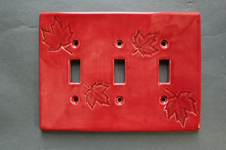 Ceramic Maple Leaf Outlet/light Covers - Etsy