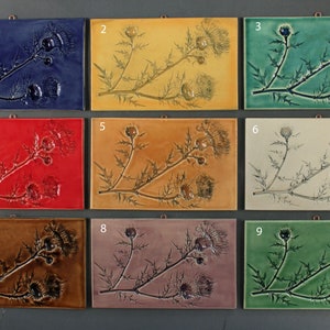 5"x8" Thistle Ceramic Tile - Etsy