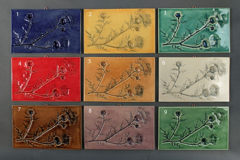 5x8 Thistle Ceramic Tile - Etsy