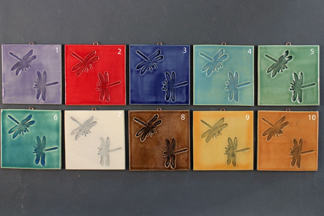 4"x4" Dragonfly Ceramic Tile - Etsy