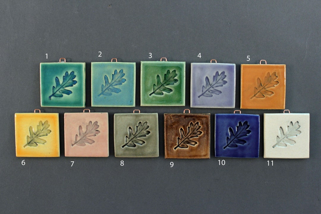 2"x2" Hanging Oak Leaf Tile - Etsy