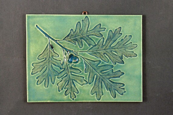 6x8 Ceramic tile-oak branch | Etsy