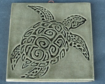 Sea Turtle Ceramic Tile - Etsy