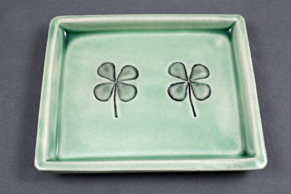4 Leaf Clover Small Dish Handmade Stoneware Ceramic Small | Etsy
