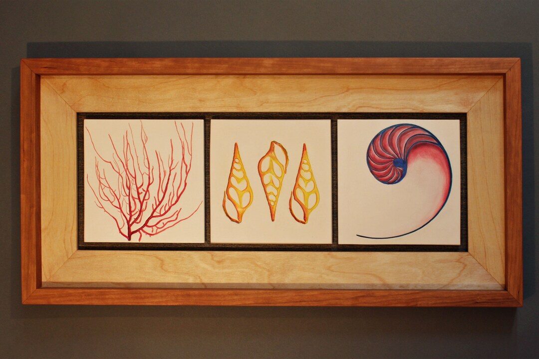 Decoratively Framed Ocean Theme Tiles - Etsy