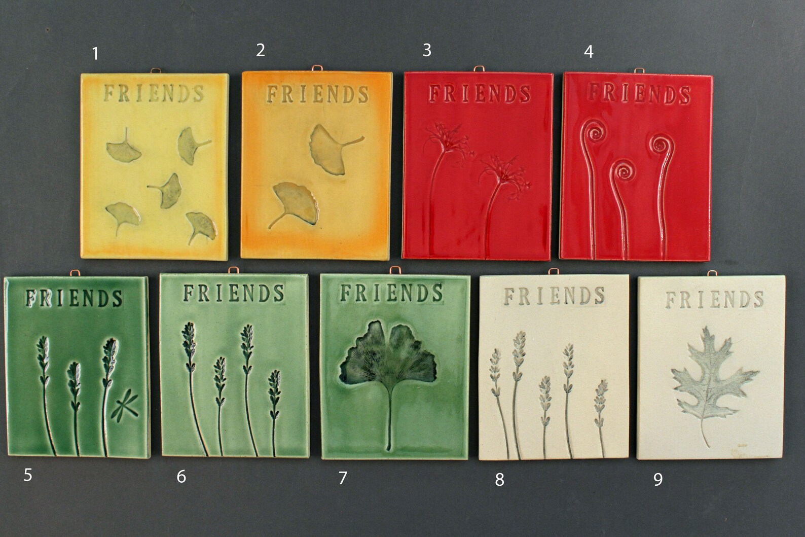 4x5 ceramic word tile friends | Etsy