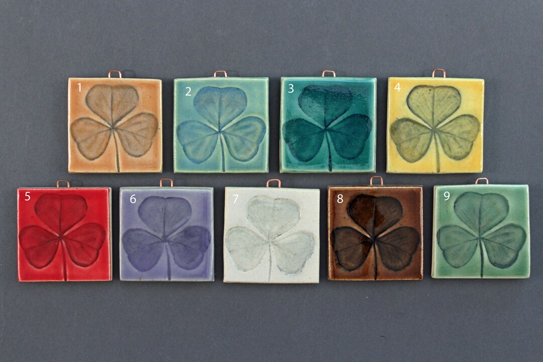 2"x2" Shamrock Ceramic Tile - Etsy