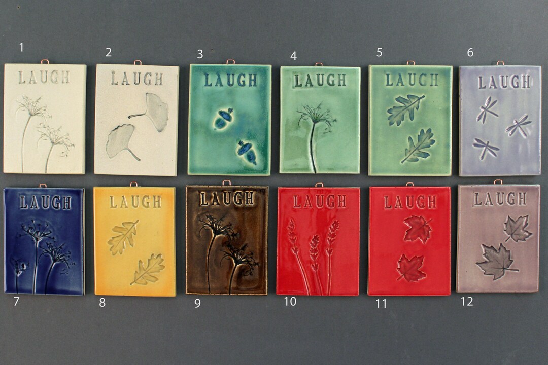 3"x4" Hanging Ceramic Word Tile-laugh - Etsy
