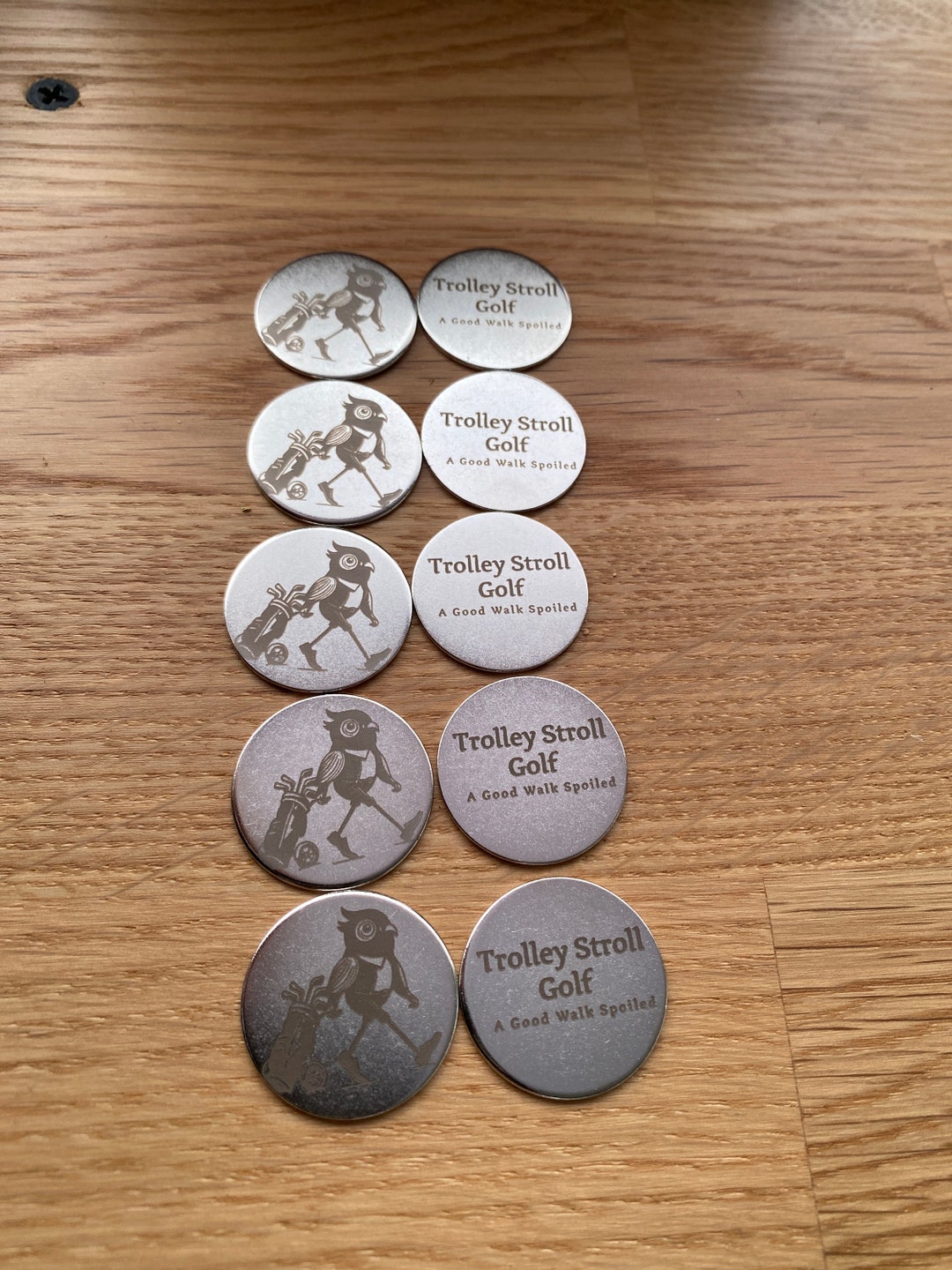 Custom Laser-engraved Golf Ball Markers Double Sided Submit Your Own ...